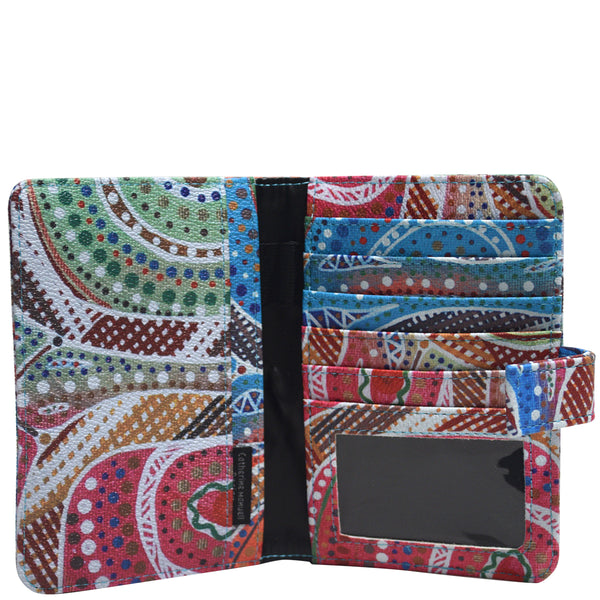 Aboriginal Art Compact Passport Wallet Elements – Azure Beach and ...