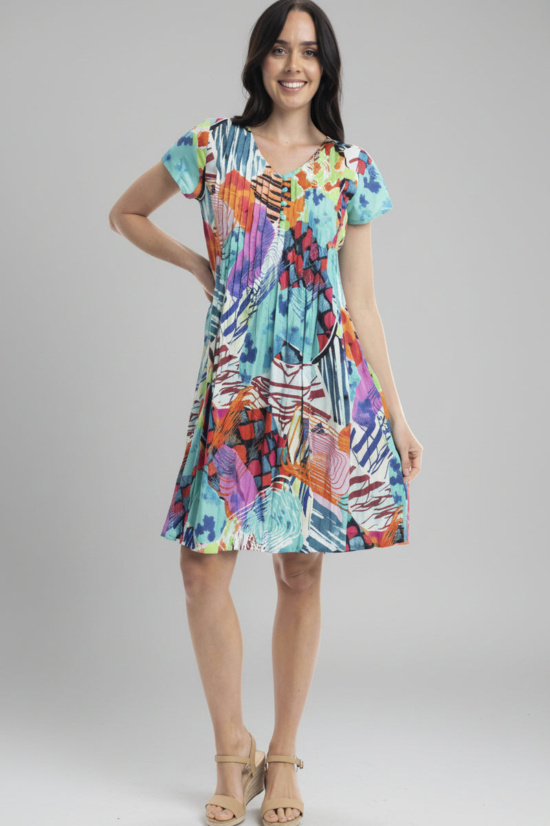 Crinkle Cotton Easy Fit Dress St Barths – Azure Beach and Resort Wear