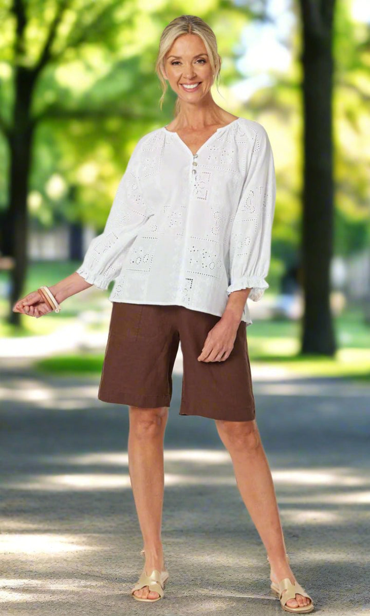 Linen Short Jordan Koko – Azure Beach and Resort Wear