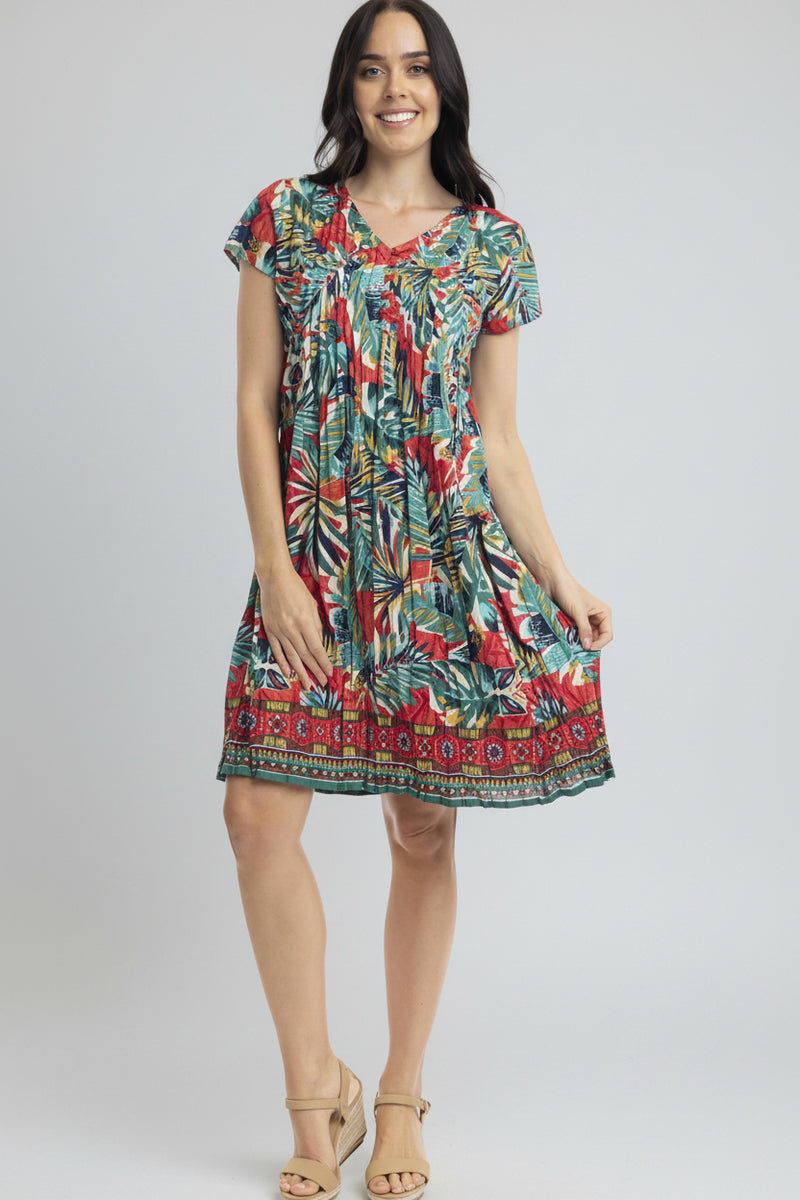 Crinkle Cotton Easy Fit Dress Rio – Azure Beach and Resort Wear