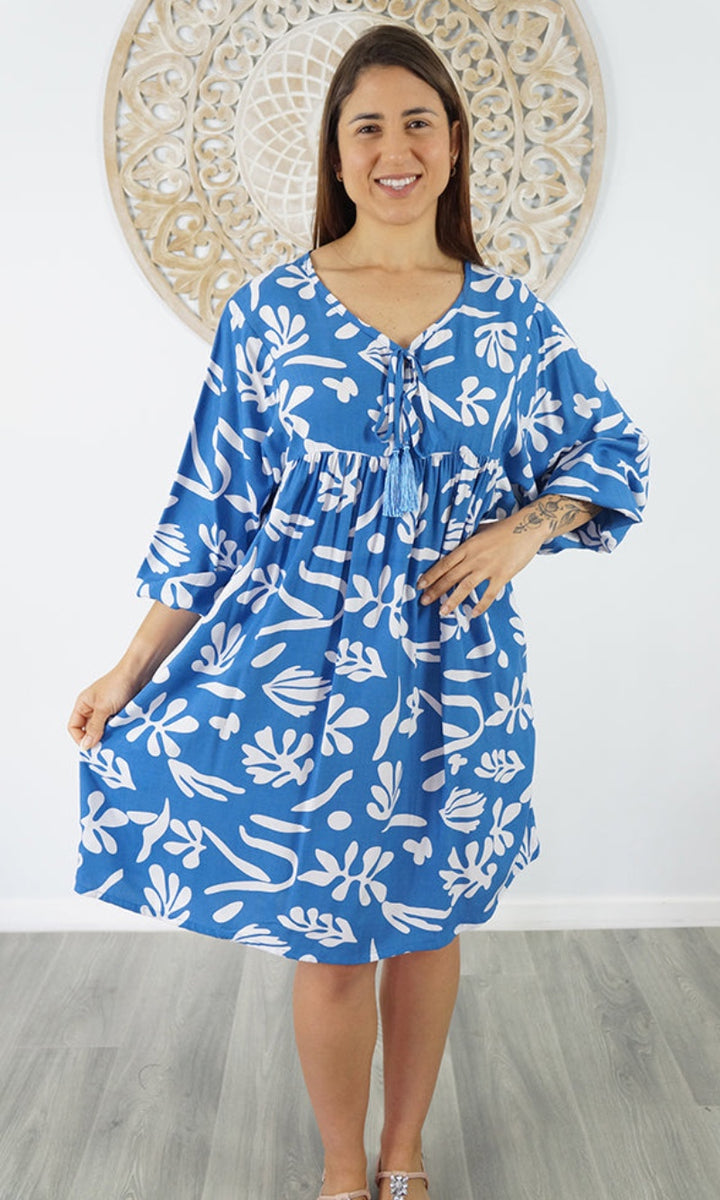 Rayon Dress Avocado Jellyfish, More Colours – Azure Beach and Resort Wear