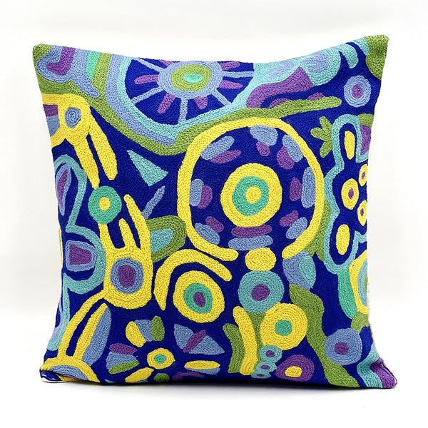Aboriginal Art Cushion Cover by Cedric Varcoe (5) – Azure Beach and ...