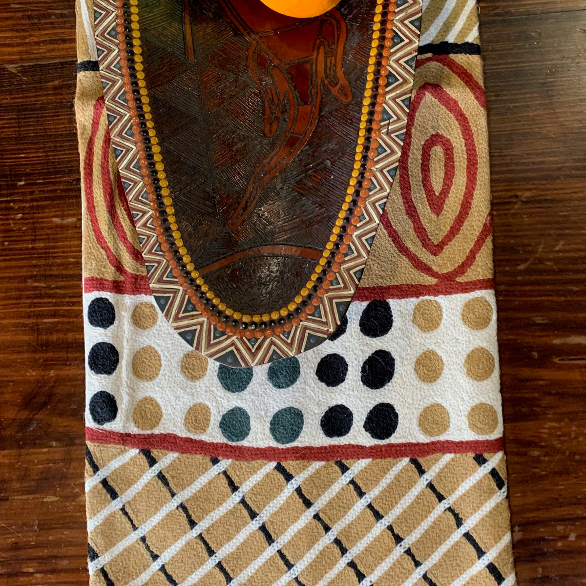 Aboriginal Art Wool Chainstitch Table Runner by Josette Papajua – Azure ...