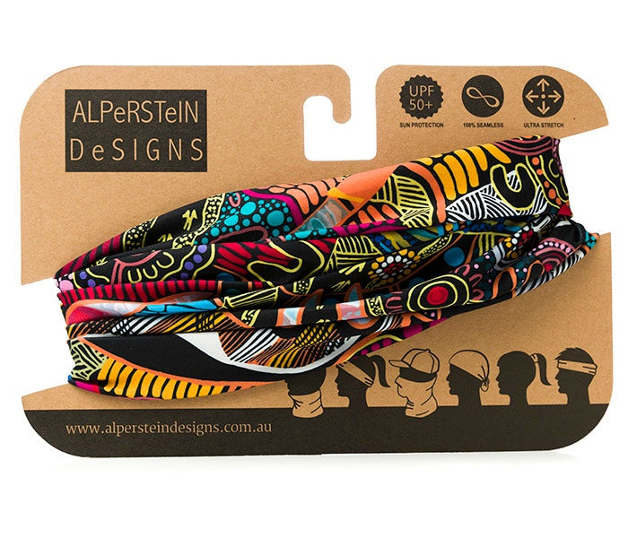 Aboriginal Art Neck Gaiter Justin Butler – Azure Beach and Resort Wear