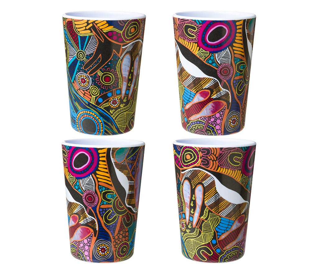 Aboriginal Art Melamine Tumblers Justin Butler – Azure Beach and Resort ...