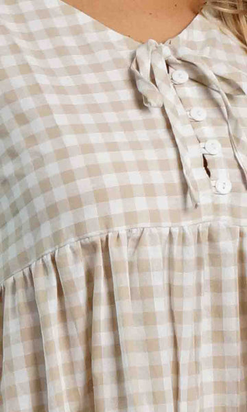 Rayon Dress Kiki Gingham, More Colours – Azure Beach and Resort Wear