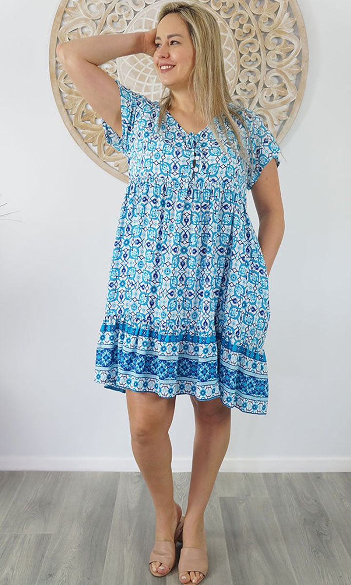 Rayon Dress Kiki Ottoman, More Colours – Azure Beach and Resort Wear