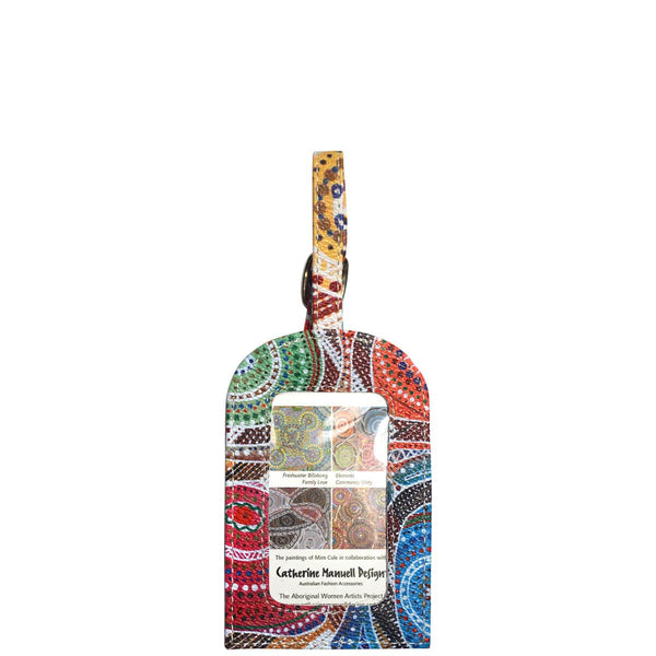 Aboriginal Art Leather Look Luggage Tag Elements - Gift Packed – Azure ...