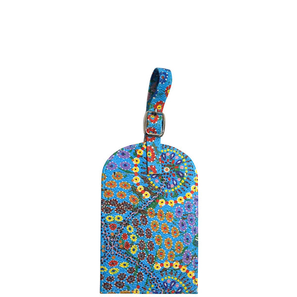Aboriginal Art Leather Look Luggage Tag Billabong - Gift Packed – Azure ...