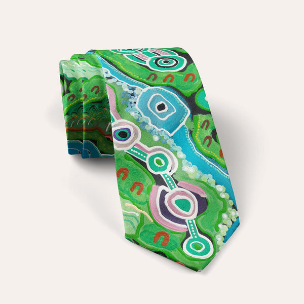 Aboriginal Art Necktie Set Gabar Ngurambang – Azure Beach and Resort Wear