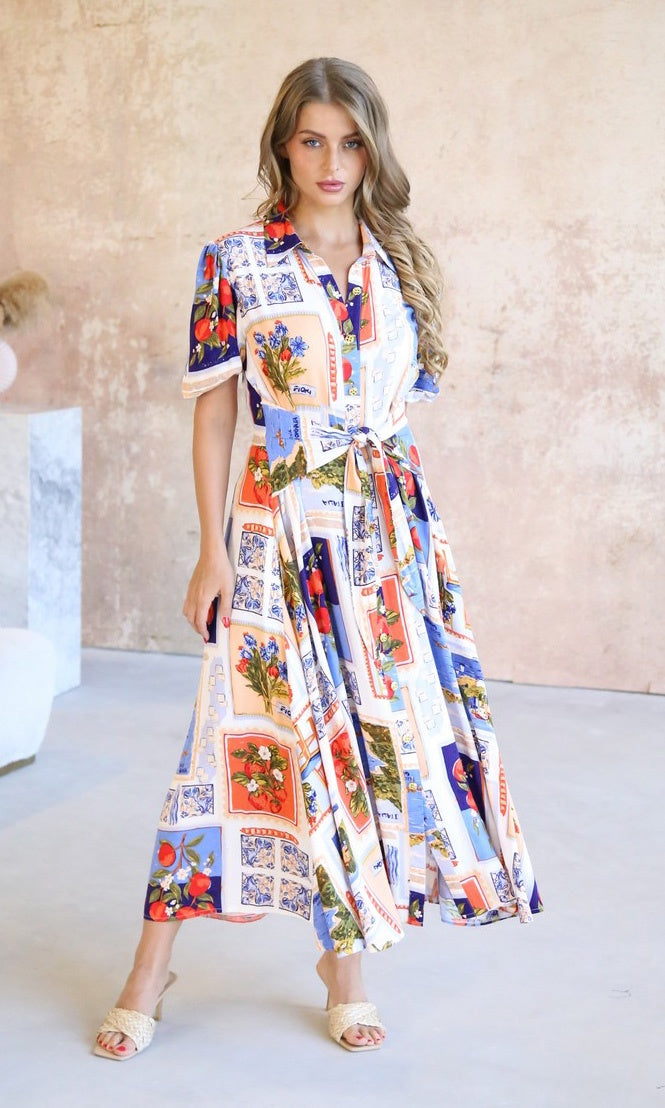 Rayon Maxi Dress Emma – Azure Beach and Resort Wear