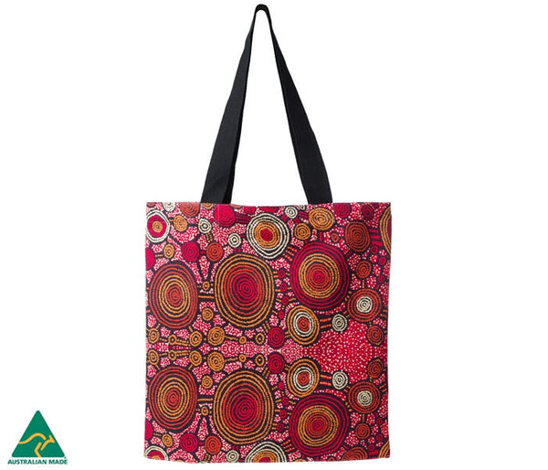 Aboriginal Art Tote Bag Teddy Gibson – Azure Beach and Resort Wear