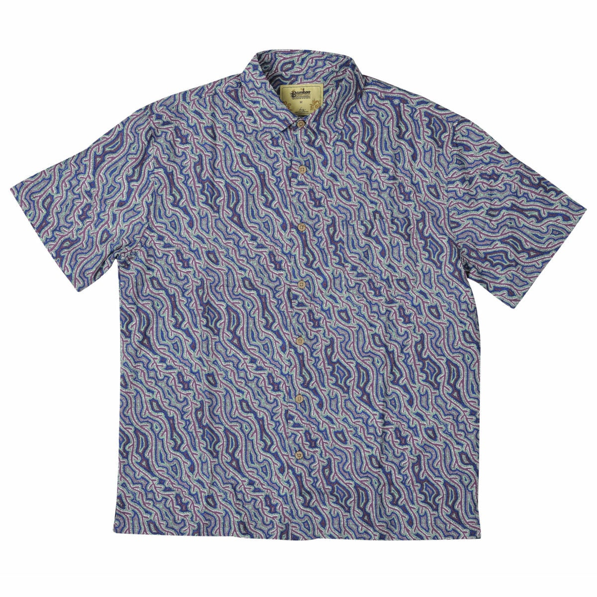 Bamboo Men's Shirt Aboriginal Art Yarla Jukurrpa – Azure Beach and ...