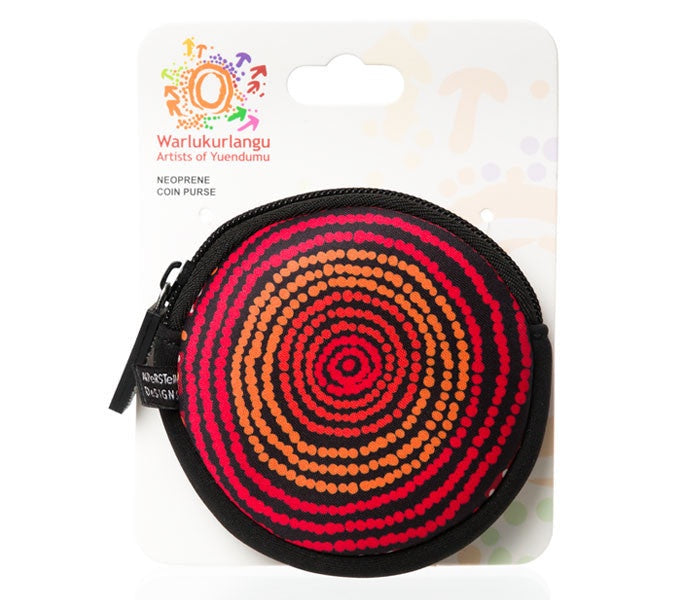 Aboriginal Art Neoprene Coin Purse by Teddy Gibson – Azure Beach and ...