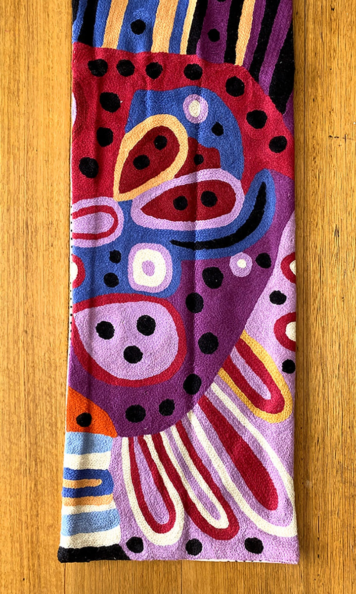Aboriginal Art Wool Chainstitch Table Runner by Andrea Adamsom (2 ...