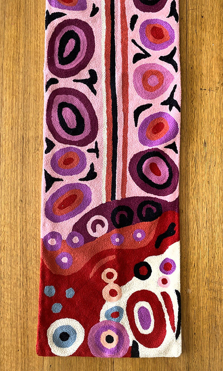 Aboriginal Art Wool Chainstitch Table Runner by Andrea Adamson – Azure ...