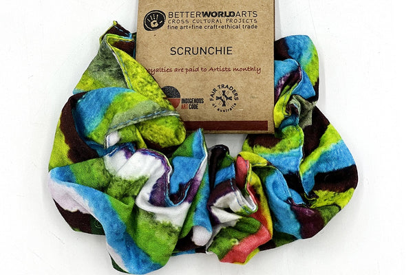 Aboriginal Art Scrunchie by Rama Sampson – Azure Beach and Resort Wear