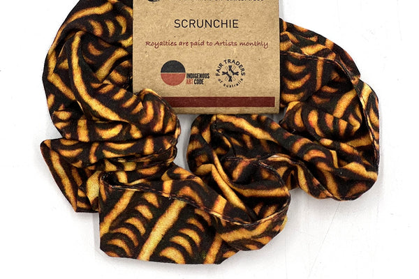 Aboriginal Art Scrunchie by Cynthia Burke – Azure Beach and Resort Wear