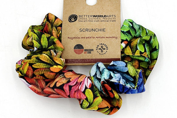 Aboriginal Art Scrunchie by Patricia Multa – Azure Beach and Resort Wear