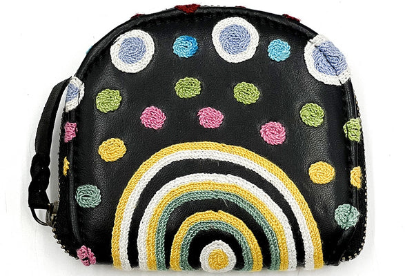 Aboriginal Art Leather Embroidered Coin Purse by Yaritji Heffernan ...