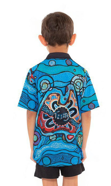 Aboriginal Art Kids Unisex First Nation Voice – Azure Beach and Resort Wear