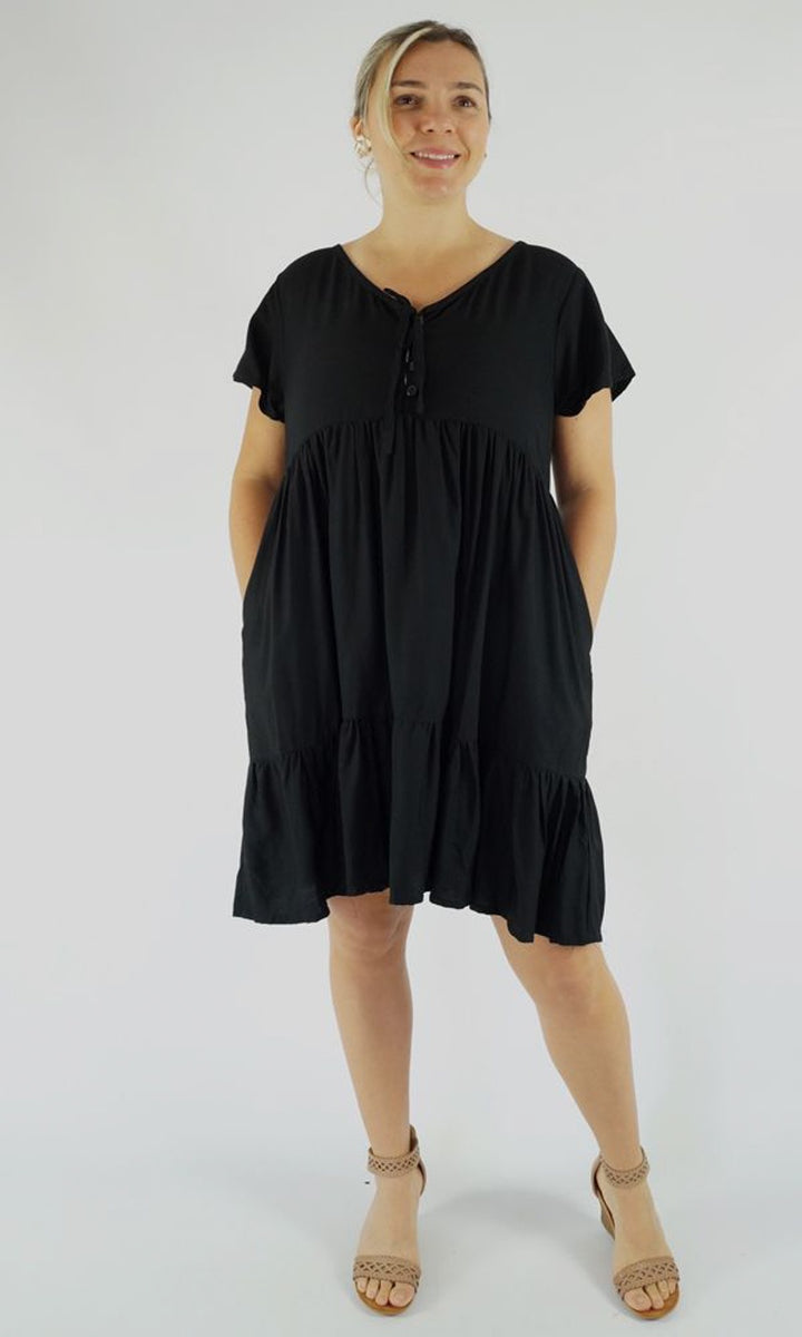 Rayon Dress Kiki Plain, More Colours – Azure Beach and Resort Wear