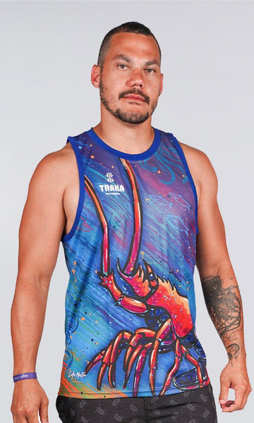 Aboriginal Art Men's Singlet Rock Lobster Dream – Azure Beach and ...