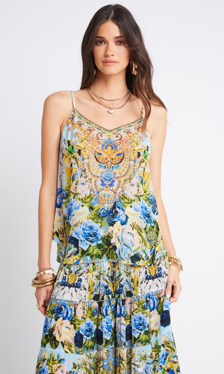 Silk Cami Top Summer Blue – Azure Beach and Resort Wear