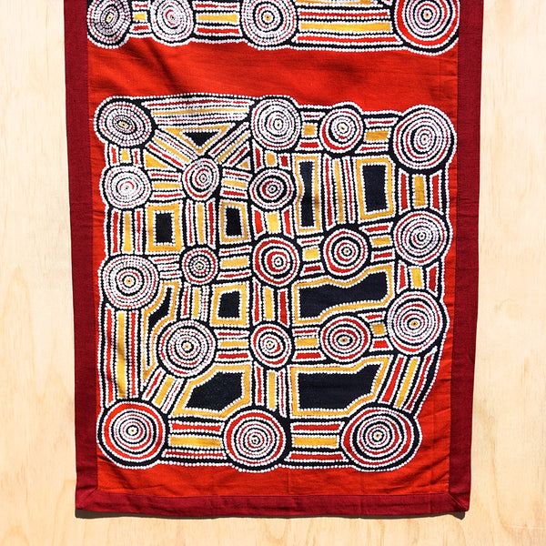 Aboriginal Art Cotton Table Runner by Surparkra Jugadai – Azure Beach ...